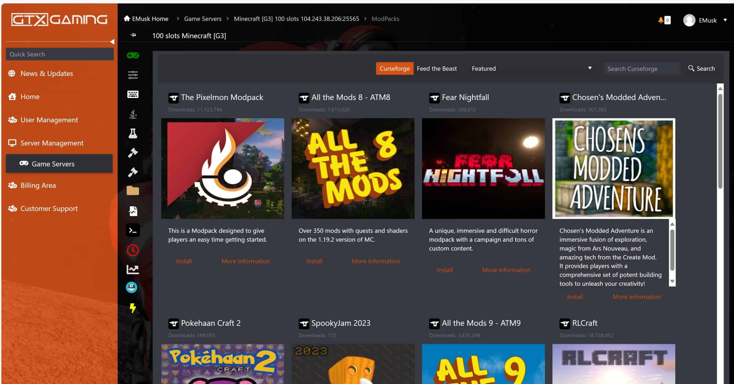 Minecraft Server Hosting