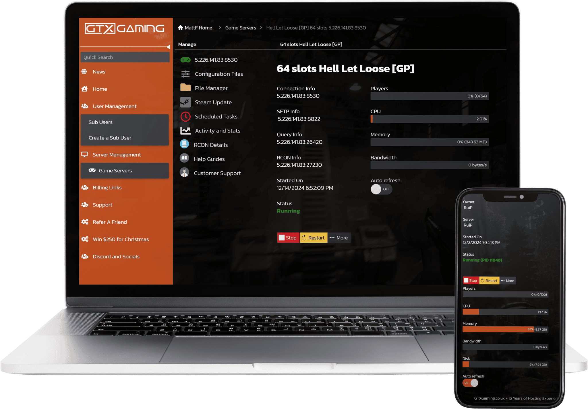 Hell Let Loose Server Hosting - 4.8Ghz and NVME Game Servers