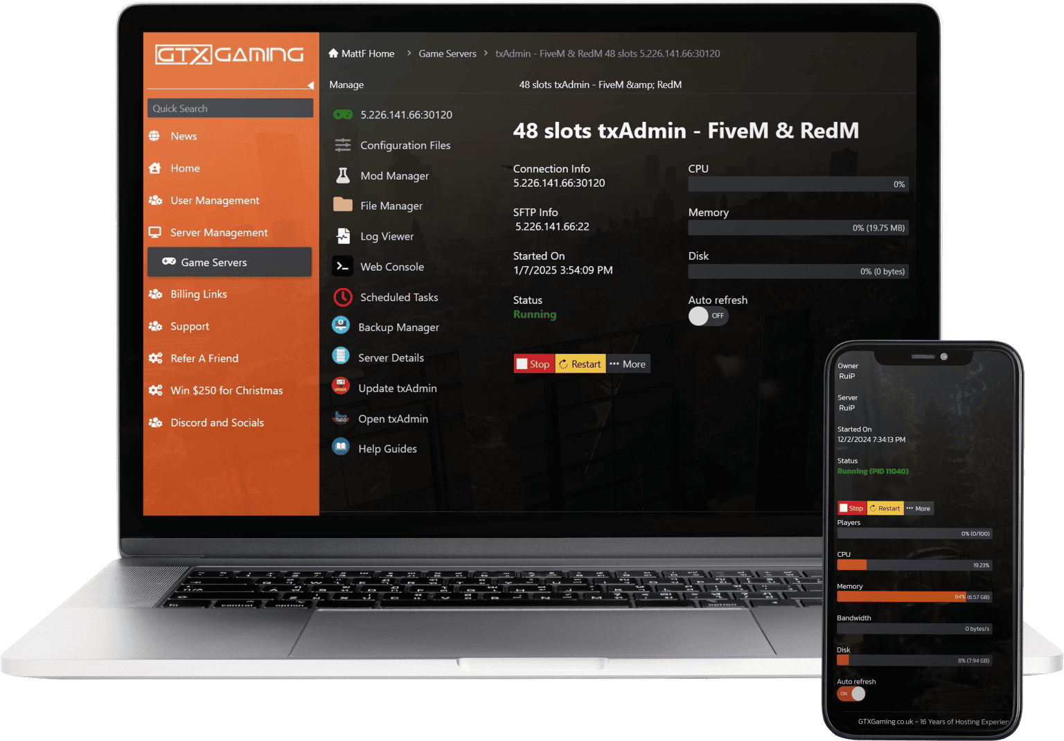 GTA FiveM Server Hosting - Rent GTA FiveM